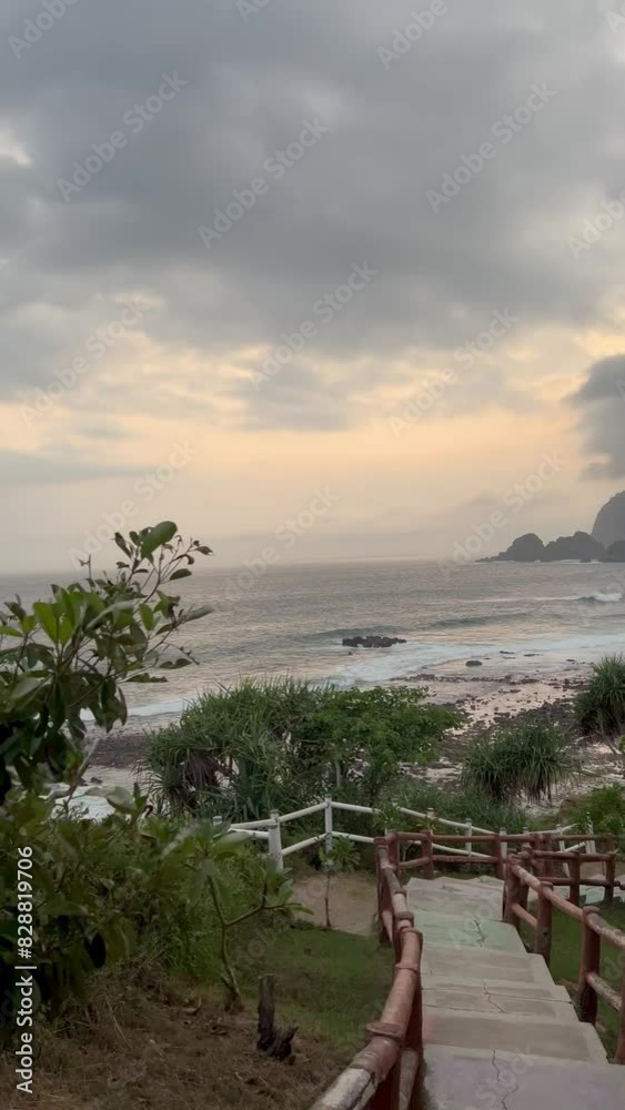 Beach Aesthetic Story. 4K vertical footage with the beauty of Papuma ...