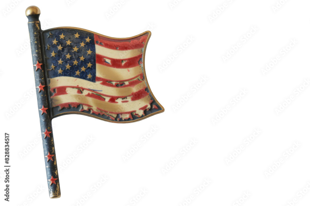 American flag lapel pin, isolated on solid white background, PNG di-cut ...