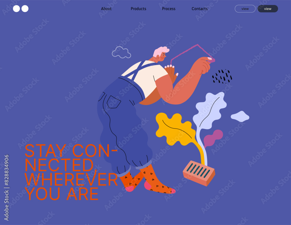 Life Unframed: Painter -modern flat vector concept illustration of a ...