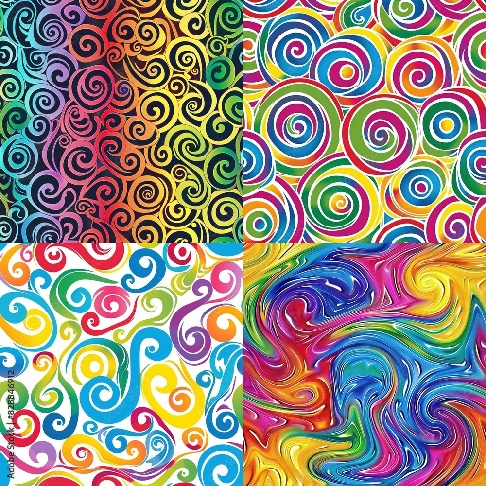 The image is divided into four distinct quadrants, each featuring a ...