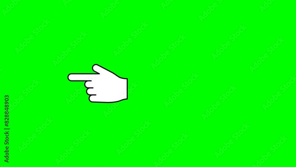 Animation of left pointing hand icon with transparent background Alpha ...