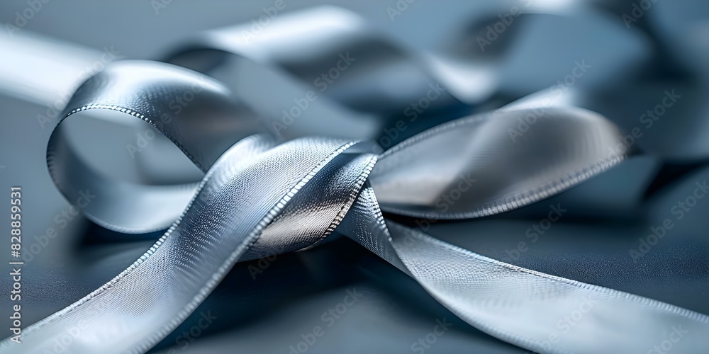 Silver ribbon represents various illnesses disorders disabilities and ...