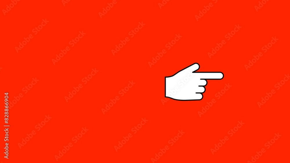 Hand pointing right icon animation with transparent background Alpha ...