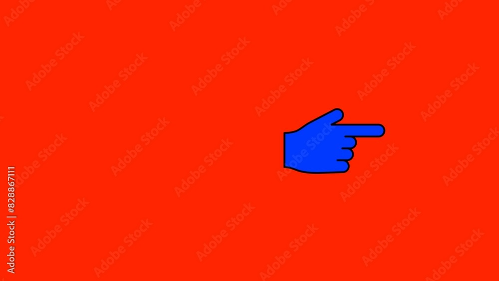 Hand pointing right icon animation with transparent background Alpha ...
