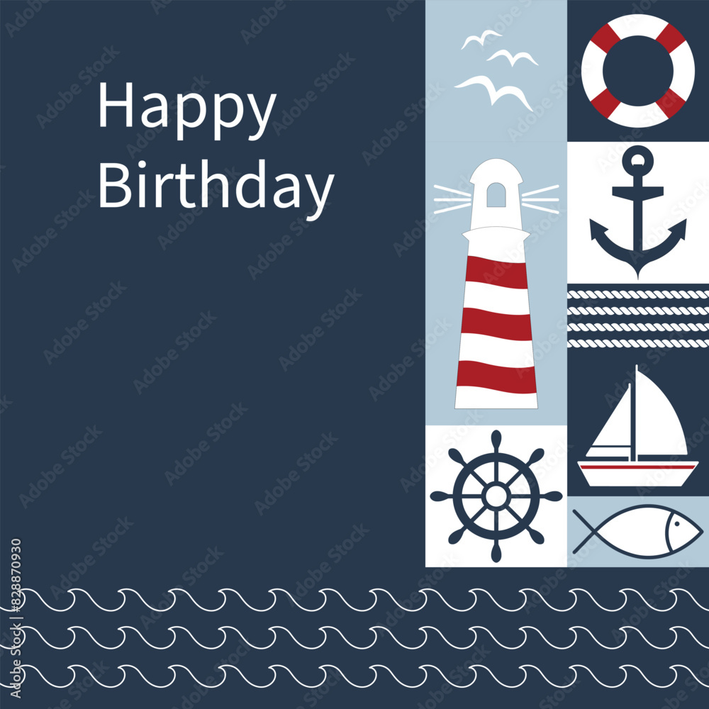 Happy Birthday - Schriftzug in englischer Sprache - Alles Gute zum ...