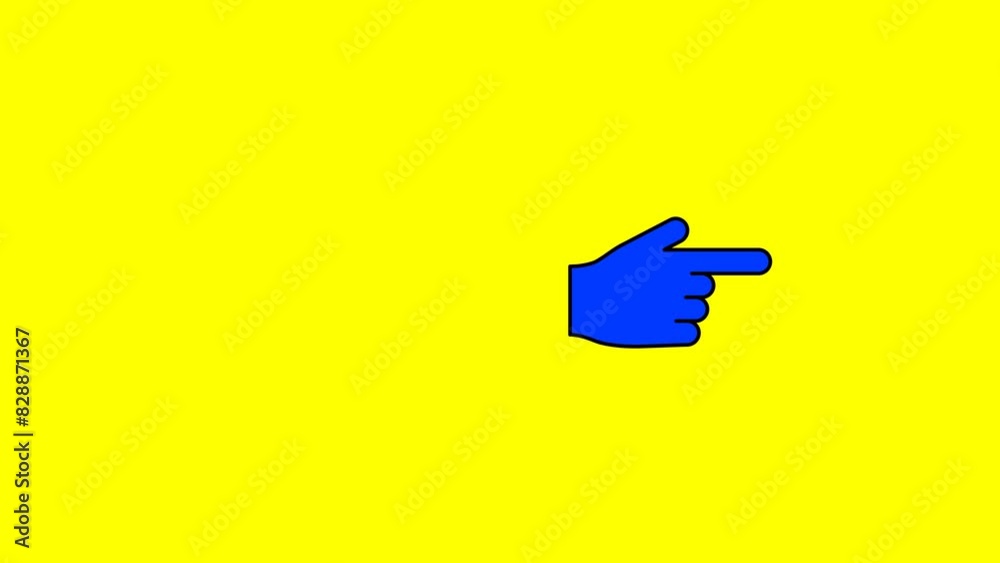 Hand pointing right icon animation with transparent background Alpha ...