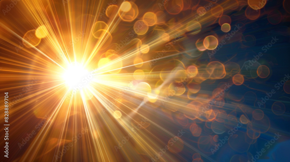 glowing light burst Realistic sun rays. colorful sun ray glow abstract ...
