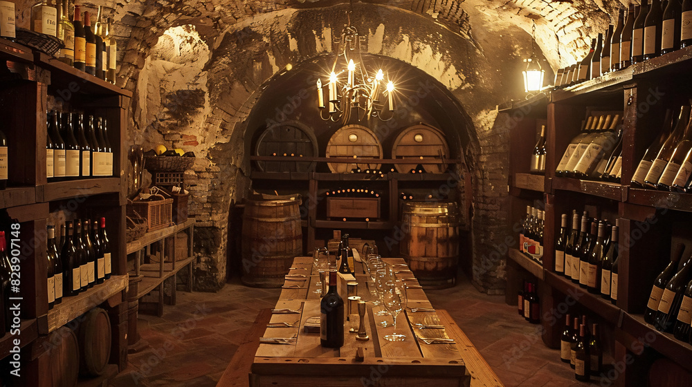 wine barrels in cellar, old, building, architecture, interior, wall ...