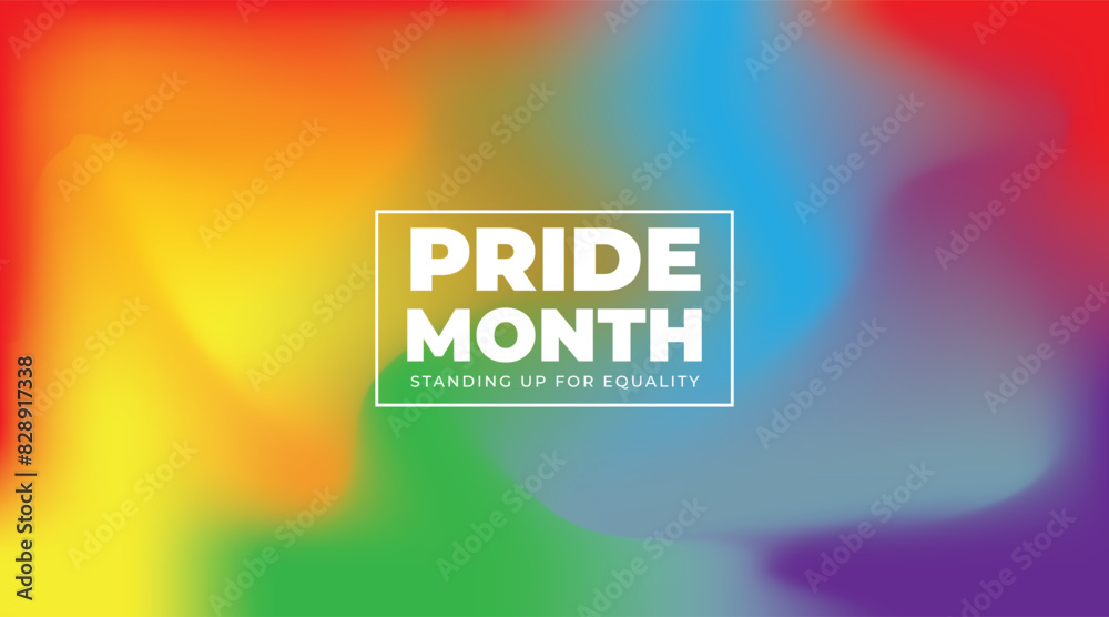 Pride Gradient background LGBTQ Pride Flag Colours. Vector banner logo ...