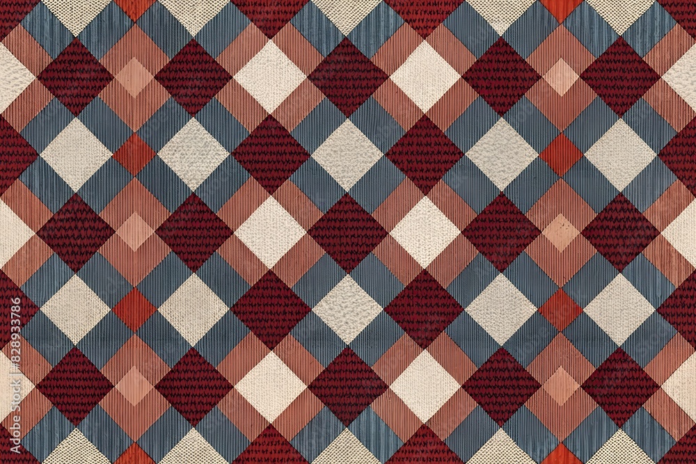 patterned texture cloth of repeating diamond shapes in various shades ...