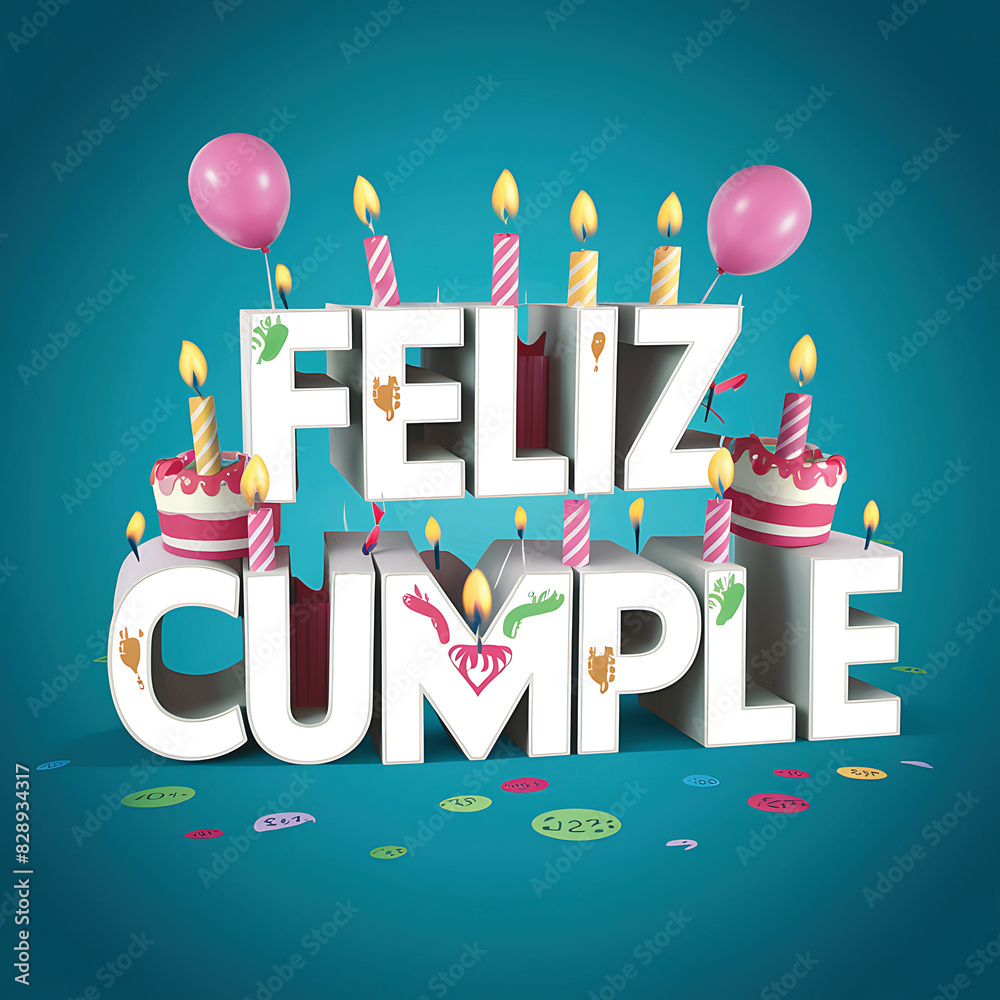 Feliz cumple and Feliz cumpleaños sign means Happy Birthday in Spanish ...