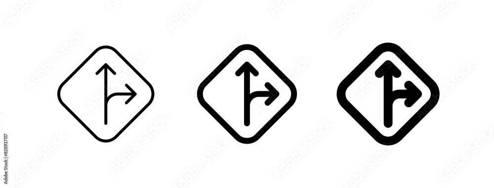 Editable road sign vector icon. Map, location, navigation. Part of a ...