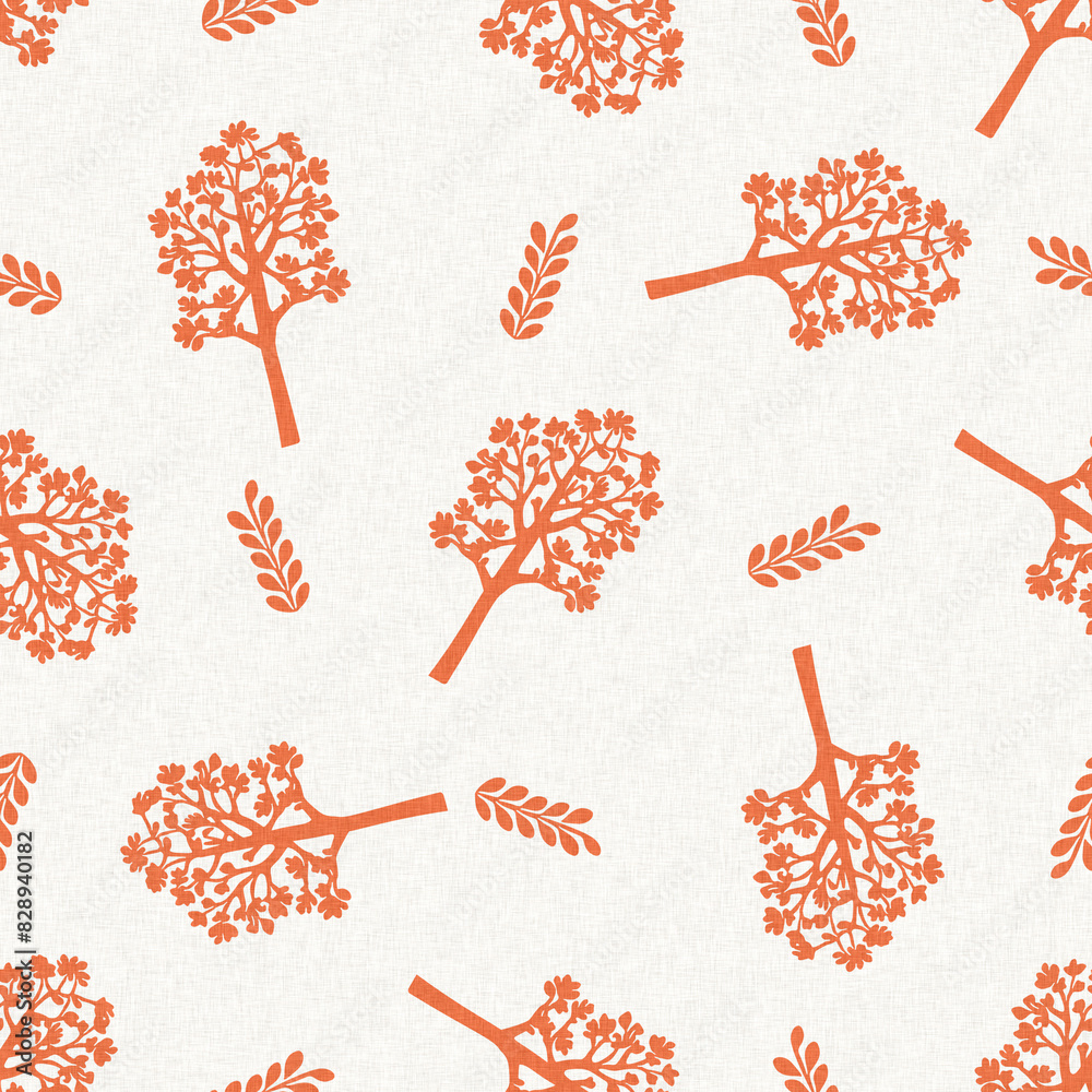 Peach fuzz botanical tree texture background with color of the year two ...