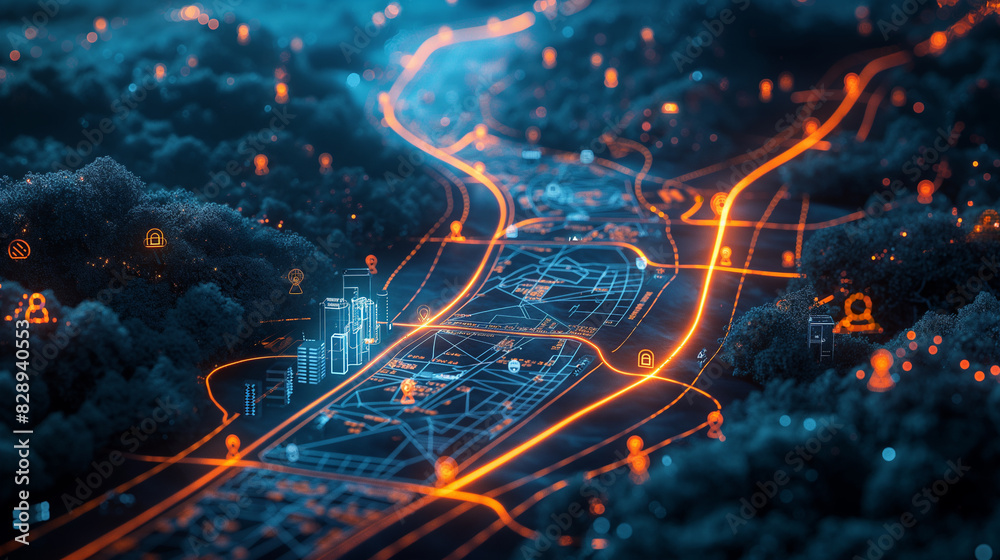 Innovative digital map visualization integrated with GPS navigation ...