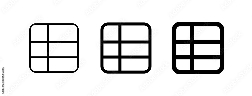 Editable spreadsheet table vector icon. Part of a big icon set family ...