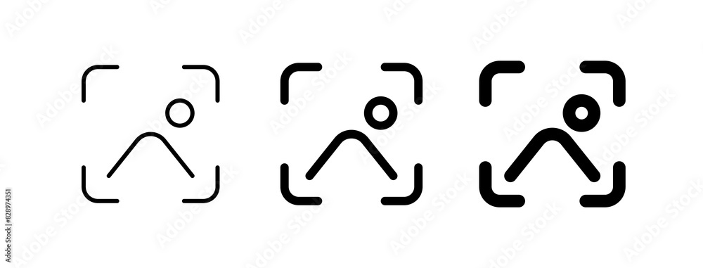 Editable vector screenshot, scan image icon. Part of a big icon set ...