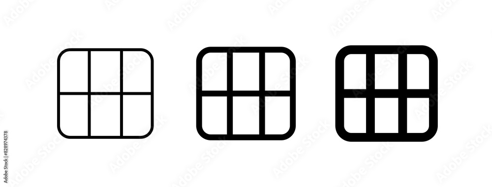 Editable vector table grid view icon. Part of a big icon set family ...