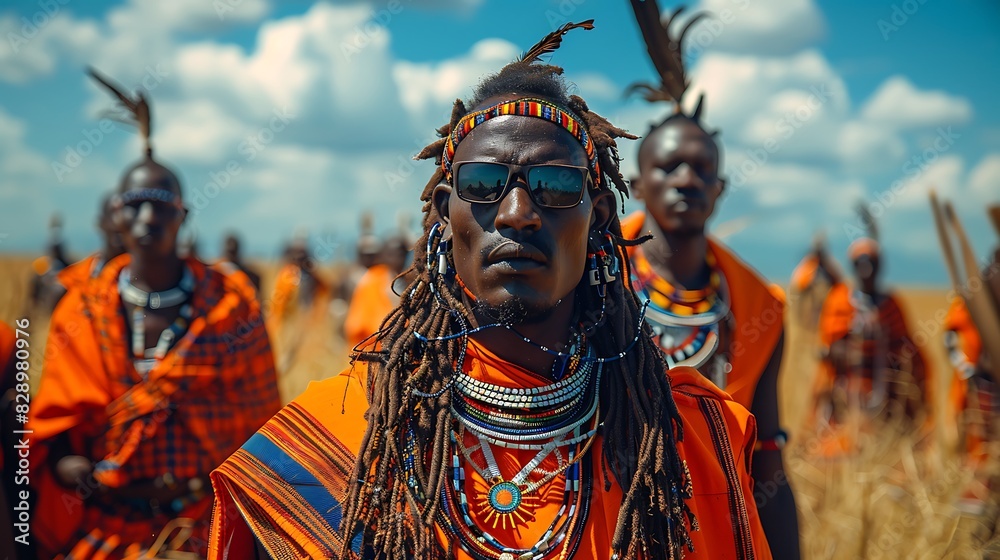 Indigenous tribes East Africa with traditional attire Maasai warriors ...