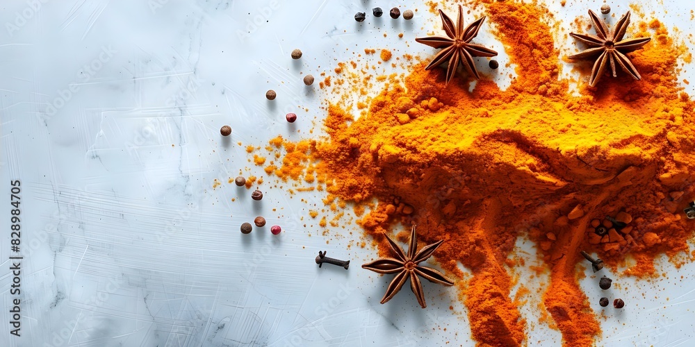 Garam Masala Spice Mix on a White Background. Concept Spices, Garam ...