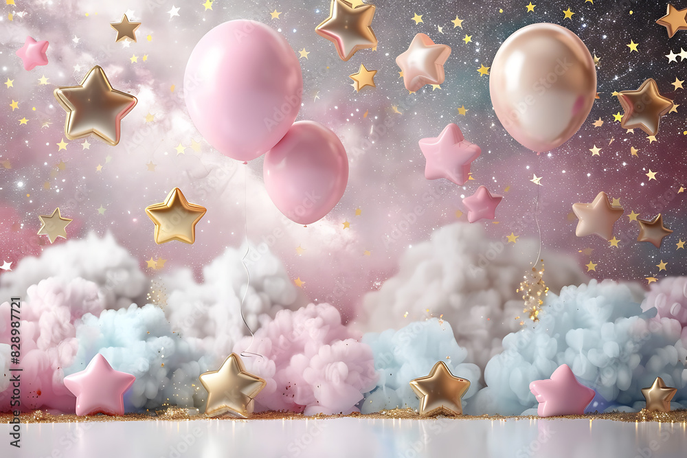 Pastel Dreamy Digital Backdrop for Studio Photography, Cake Smash ...