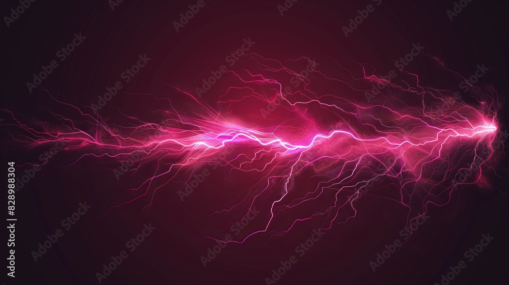 Thunder lightning vector electric power effect isolated on black ...