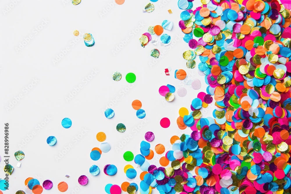 Confetti Isolated. Colorful Party Confetti Background with Copy Space ...
