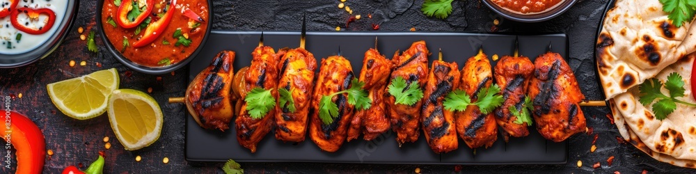 Asian Appetizers. Authentic Indian Buffet with Chicken Tikka Masala ...