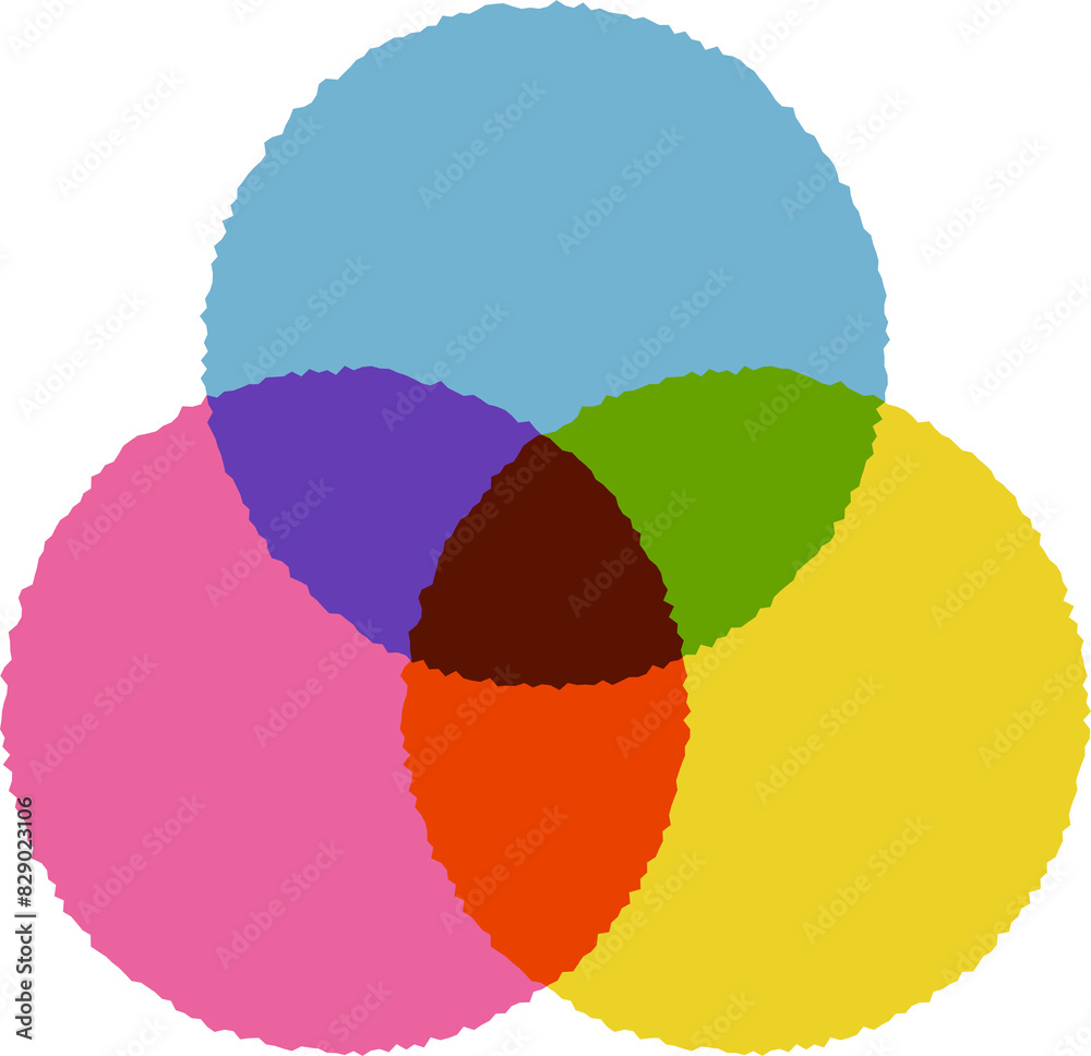 Venn diagram. Circle intersection for infographic. 3 three graph ...
