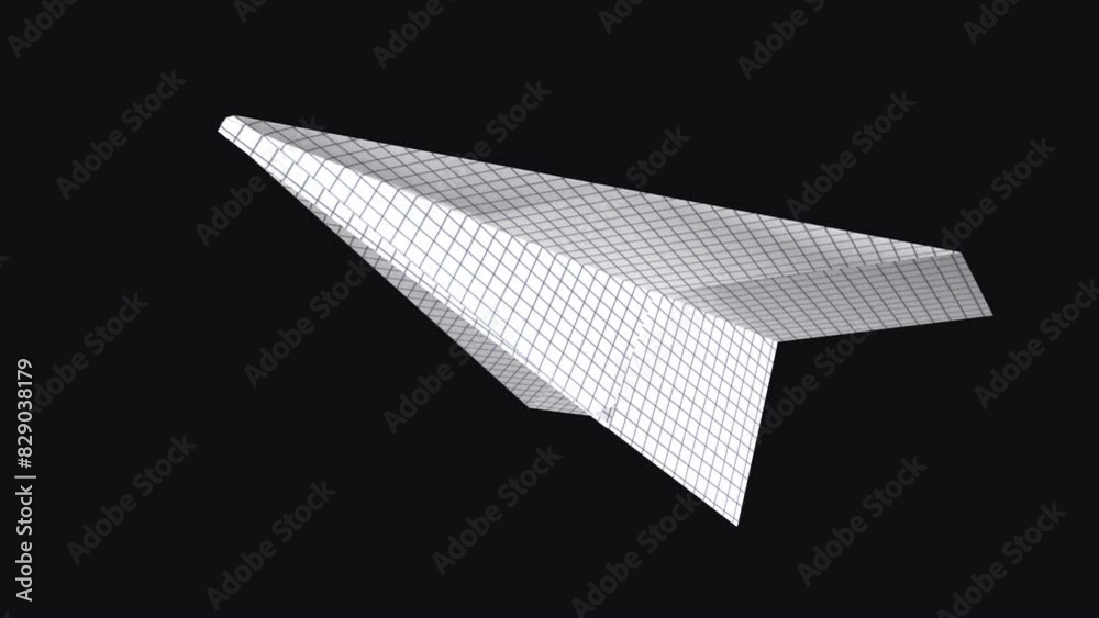 Paper Airplane - School Grid Page - Flying Loop - Low Angle Side View ...