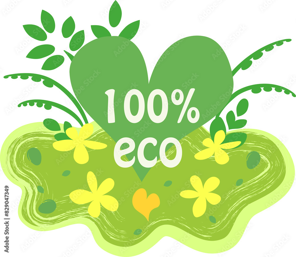 Green labels. Cartoon style. On transparent, png. Logo template with ...