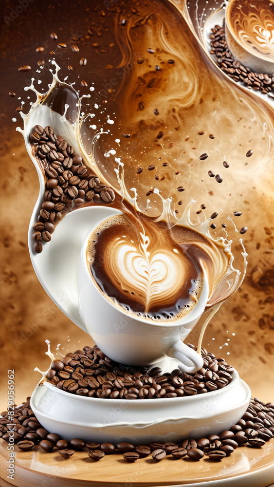 product display background, Coffee Bean podium, Coffee background ...