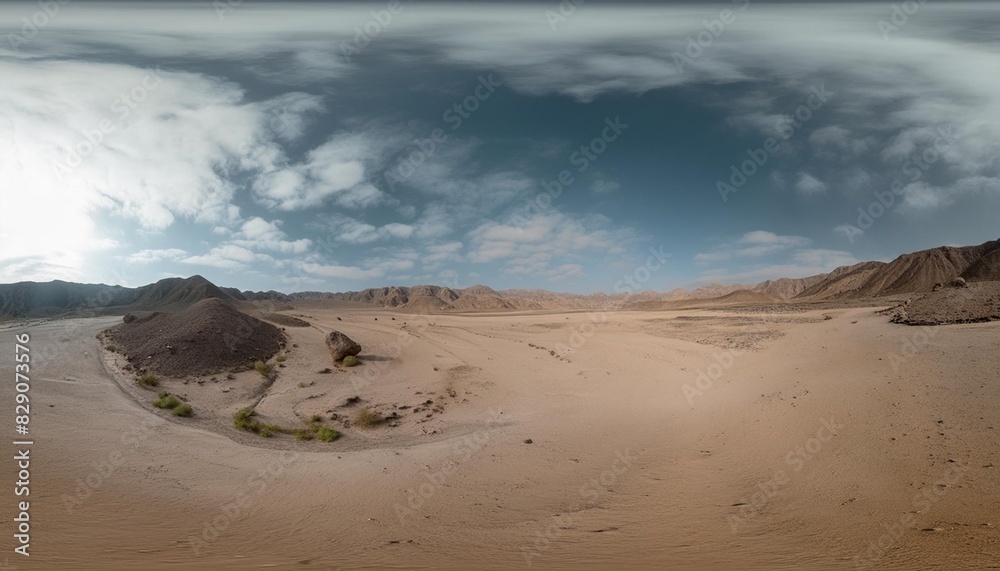 Foto de 360 degree panorama of the cold desert on mars martian ...