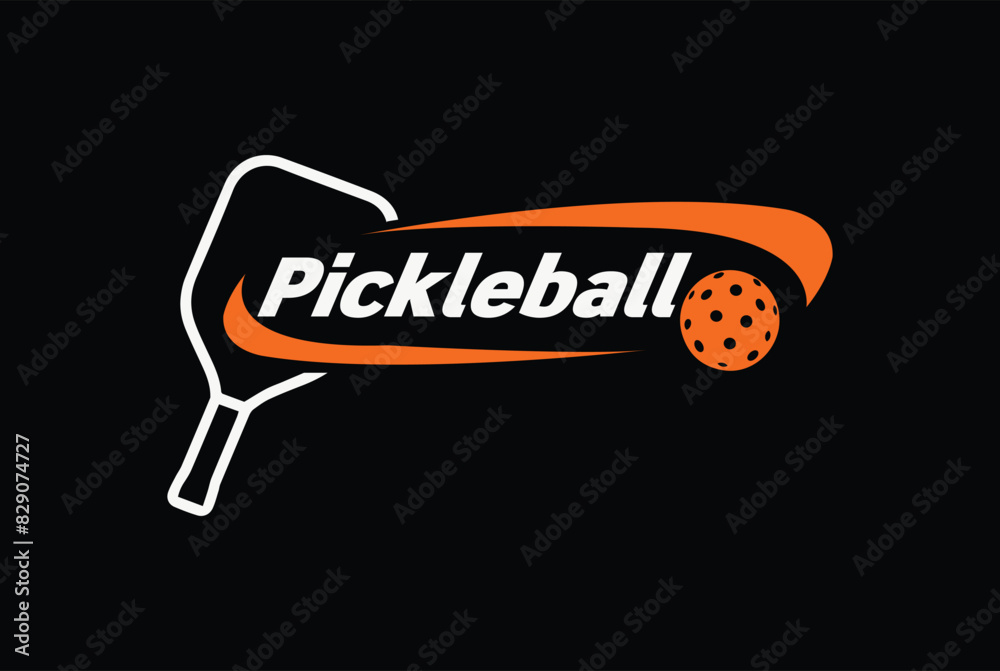 pickleball logo vector and sports logo Stock Vector | Adobe Stock