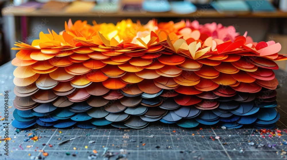 Design a detailed and efficient color palette for paper cut projects ...