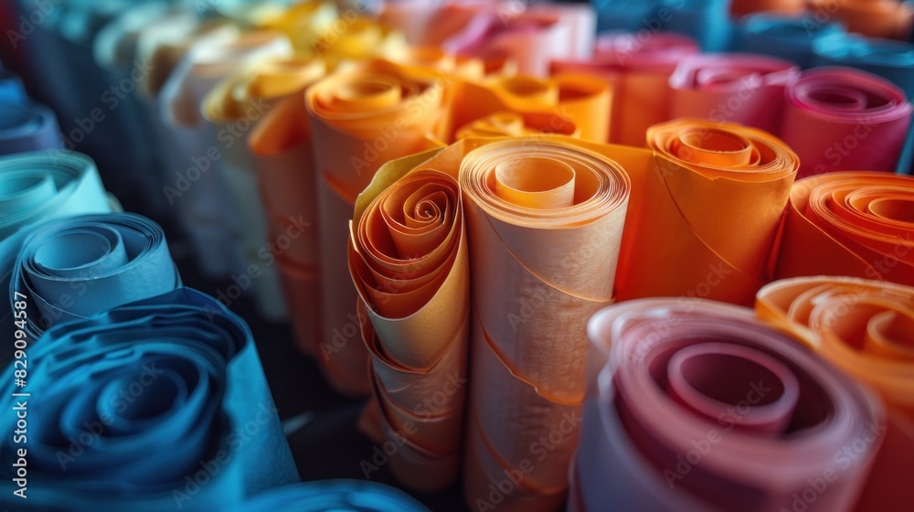 Produce a detailed color palette for paper cuts that enhances workflow ...