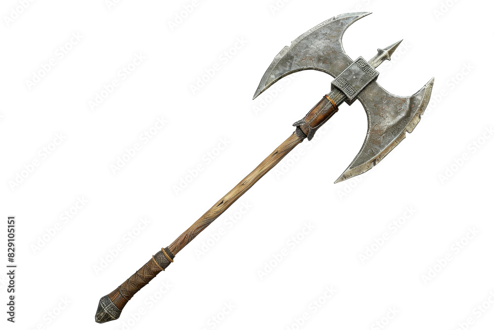 Poster Medieval Halberd Weapon Isolated on Transparent Background ...