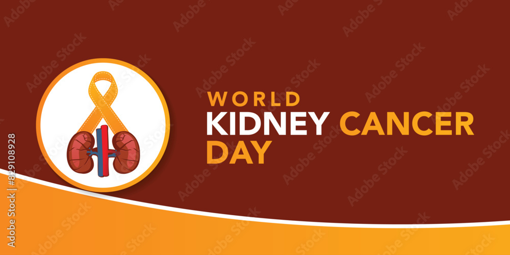 National Kidney Cancer Awareness Month. Orange Color Ribbon Background ...
