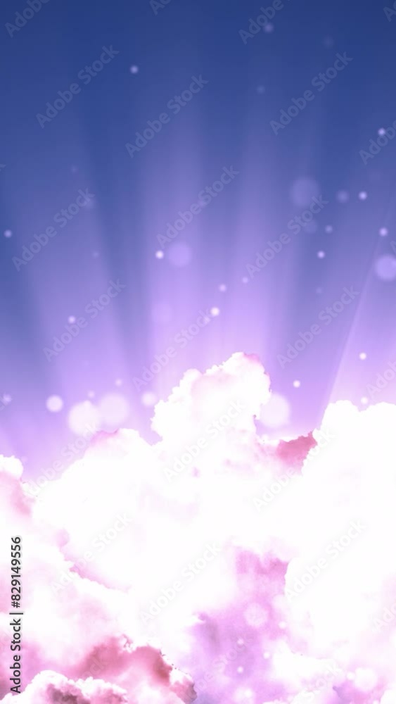 Heavenly Light Beams Emanating from Clouds 4K Background Loop Stock ...