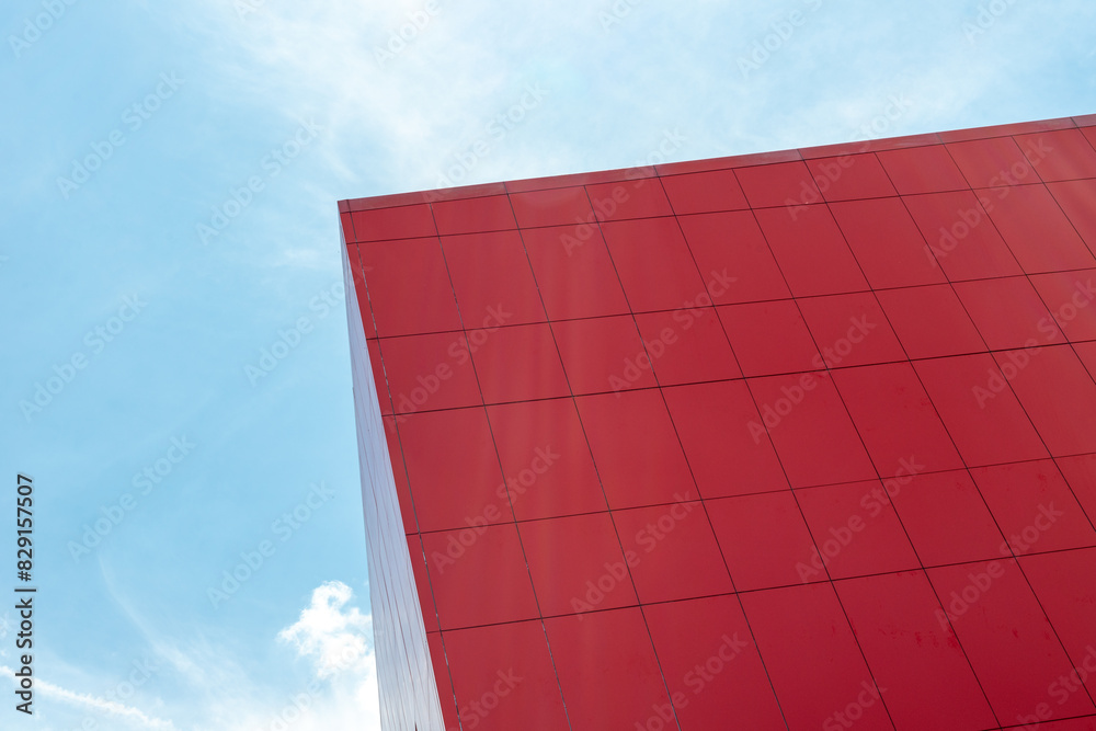 The exterior wall of a contemporary commercial style building with ...