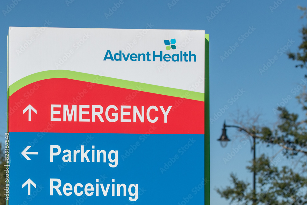 Orlando, Florida, US-May1, 2024: Advent Health Emergency Center ...