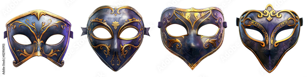 Thiefs Mask isolated on transparent png background collection set ...