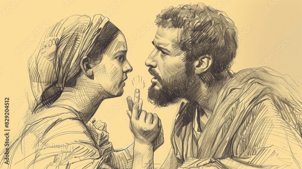 Rooster Crowing as Peter Denies Jesus Three Times, Servant Girl ...