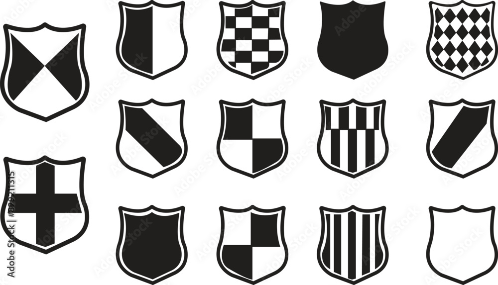 Set of Protect shield icons. Safe protection signs collection. Security ...