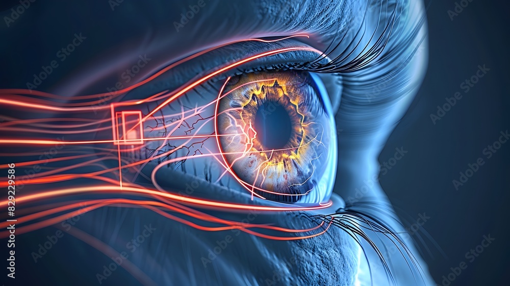 Visualization of the visual pathway, from the retina through the optic ...