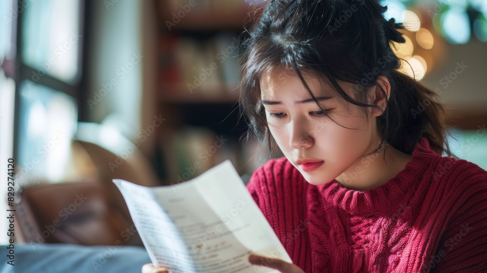 Shocked Businessman, Woman and Child Reading Surprising Letter ...