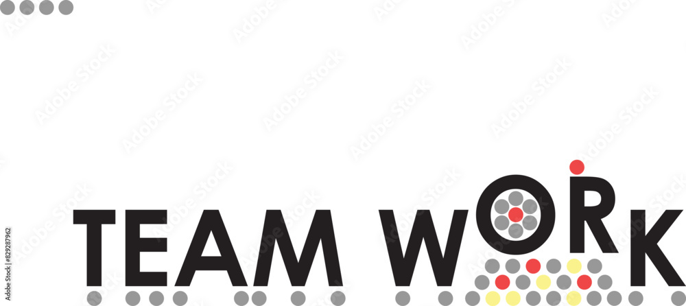 Teamwork Logo design. O and R Upping from Team members support. company ...