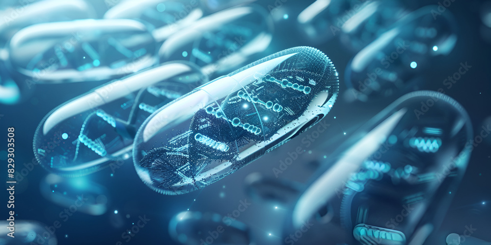 Genetic Engineering: Visualizing DNA in Futuristic Capsules Biotech ...