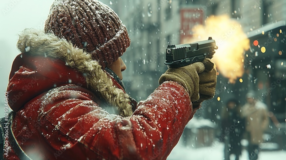 Capture the tension of a turf war erupting between rival gangs in a ...