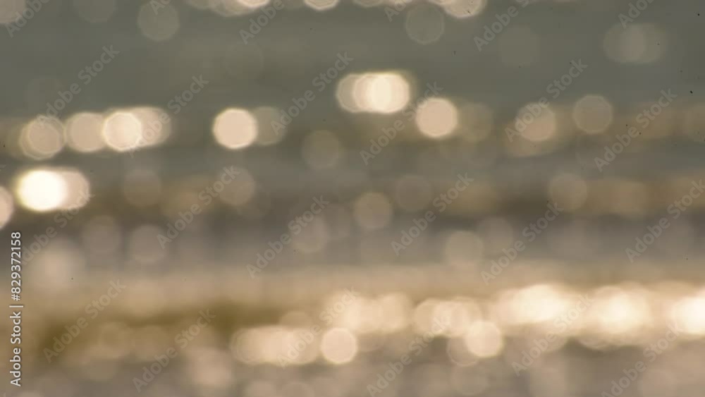 Blurred background golden glitter shiny sparkling banner. Glitter digital light blur bokeh glow ...