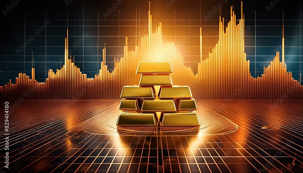 gold graph with sign, street traffic, gold and besqet city bus station ...